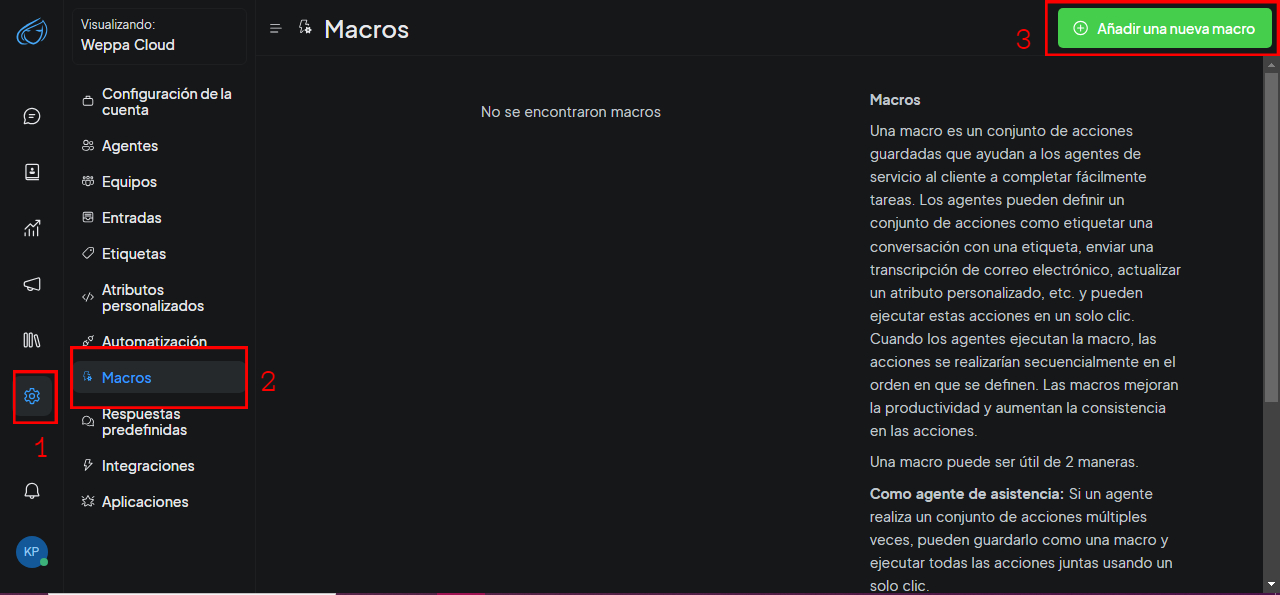 Cómo utilizar macros - Chatia